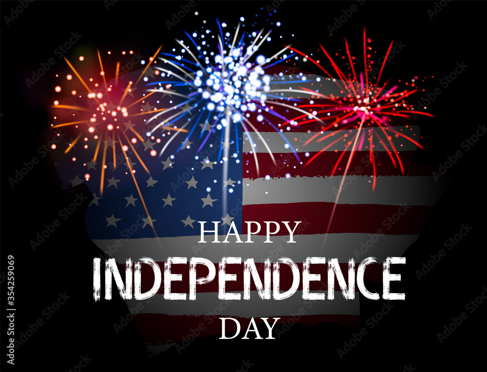Happy Independence Day lettering design vector illustration perfect for ...