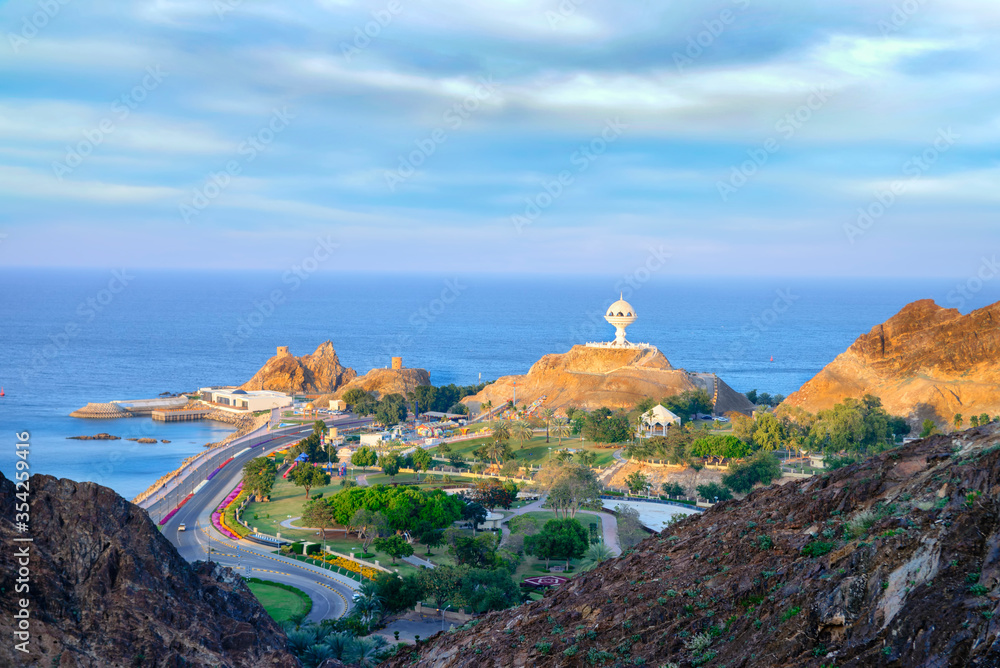 Muttrah Corniche in Muscat, Oman. famous tourist places of sultanate of ...