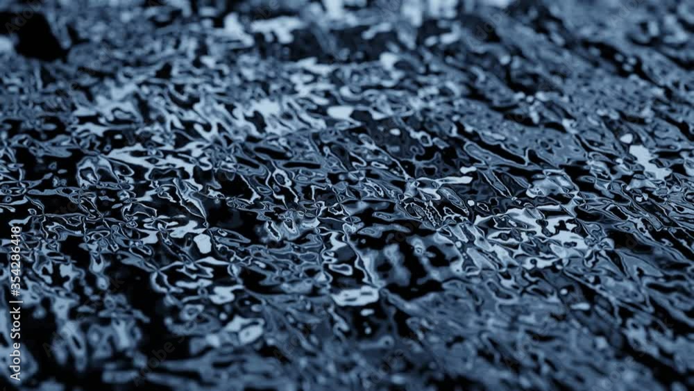 Waves of liquid metal mercury background video. Seamless looping fluid ...