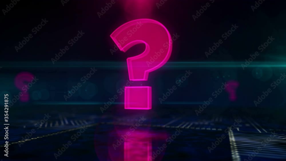 Question mark 3d. Quest sign, searching, help, knowledge and problem ...