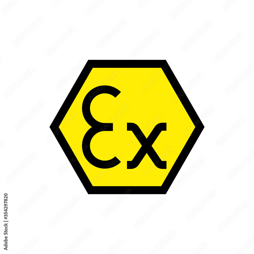 Atex symbol icon. Clipart image isolated on white background Stock ...