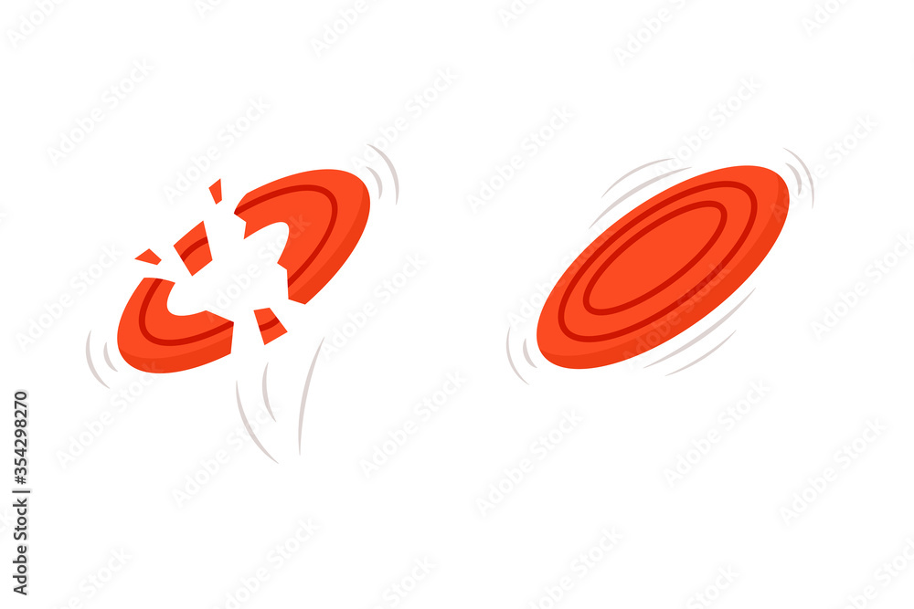 Poster Clay target icon set. Clipart image isolated on white background ...