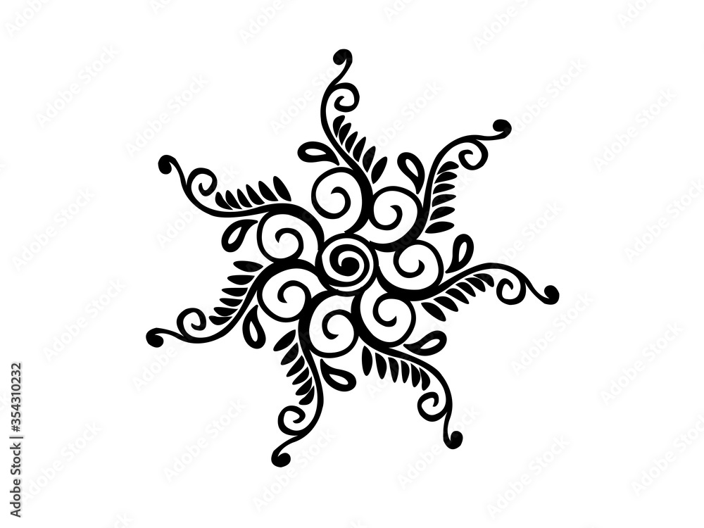 Alpona, Alpana or Rangoli Design - Vector Art Stock Vector | Adobe Stock