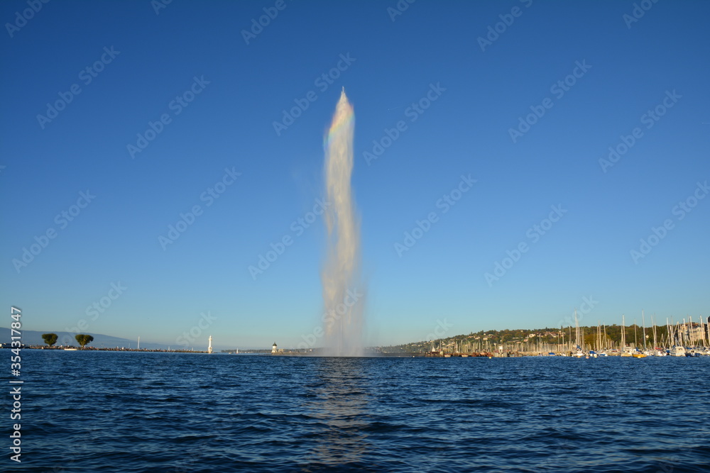 Jet d'eau Lac Léman Genève Suisse Stock Photo | Adobe Stock
