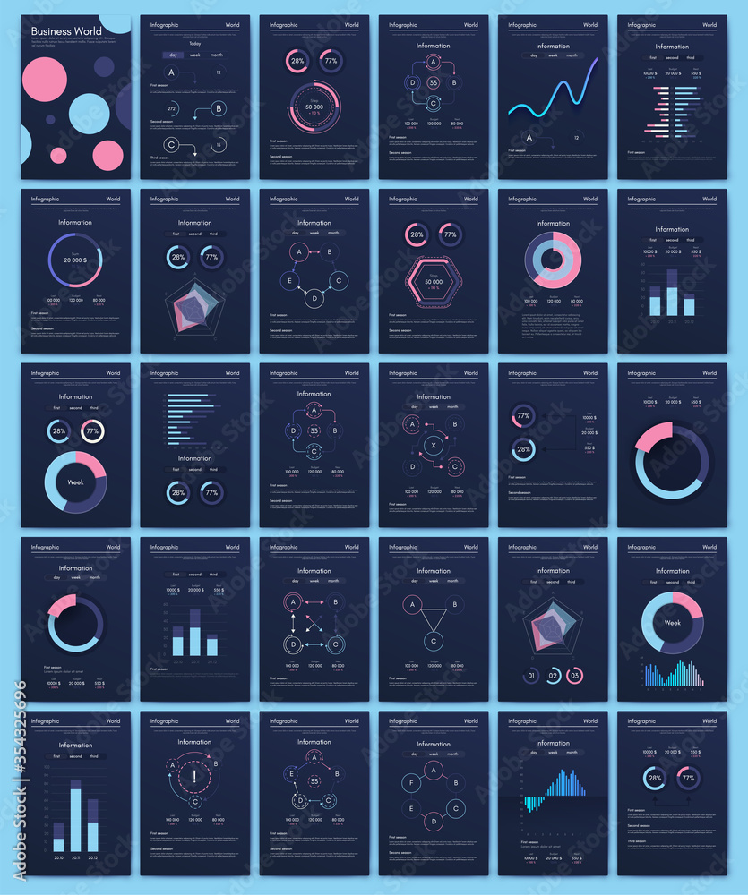 Modern infographic vector elements for business brochures. Use in ...