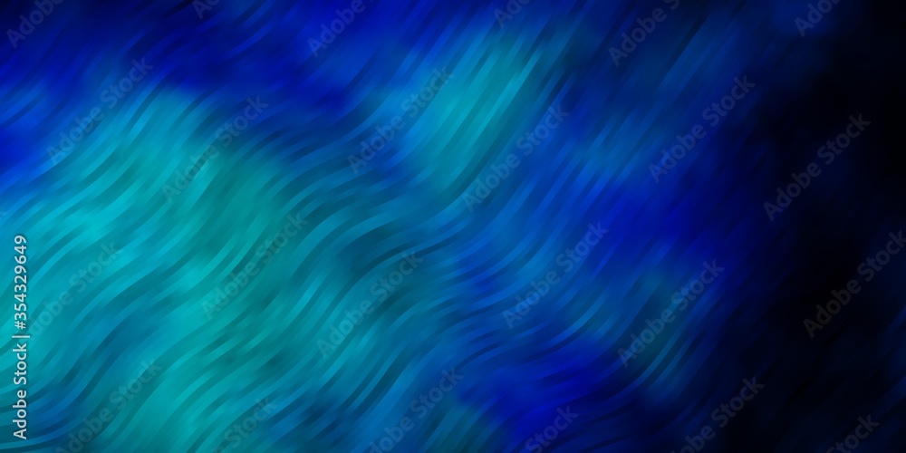 Dark BLUE vector template with lines. Illustration in abstract style ...