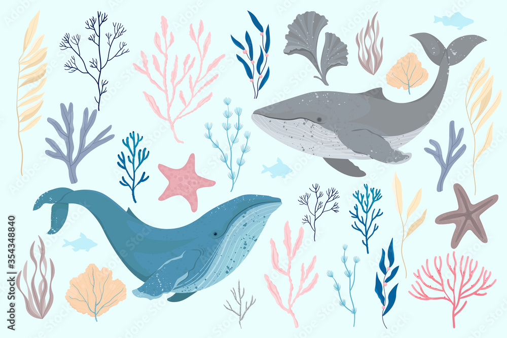 World Oceans Day Card Vector illustration. Help protect, and conserve ...
