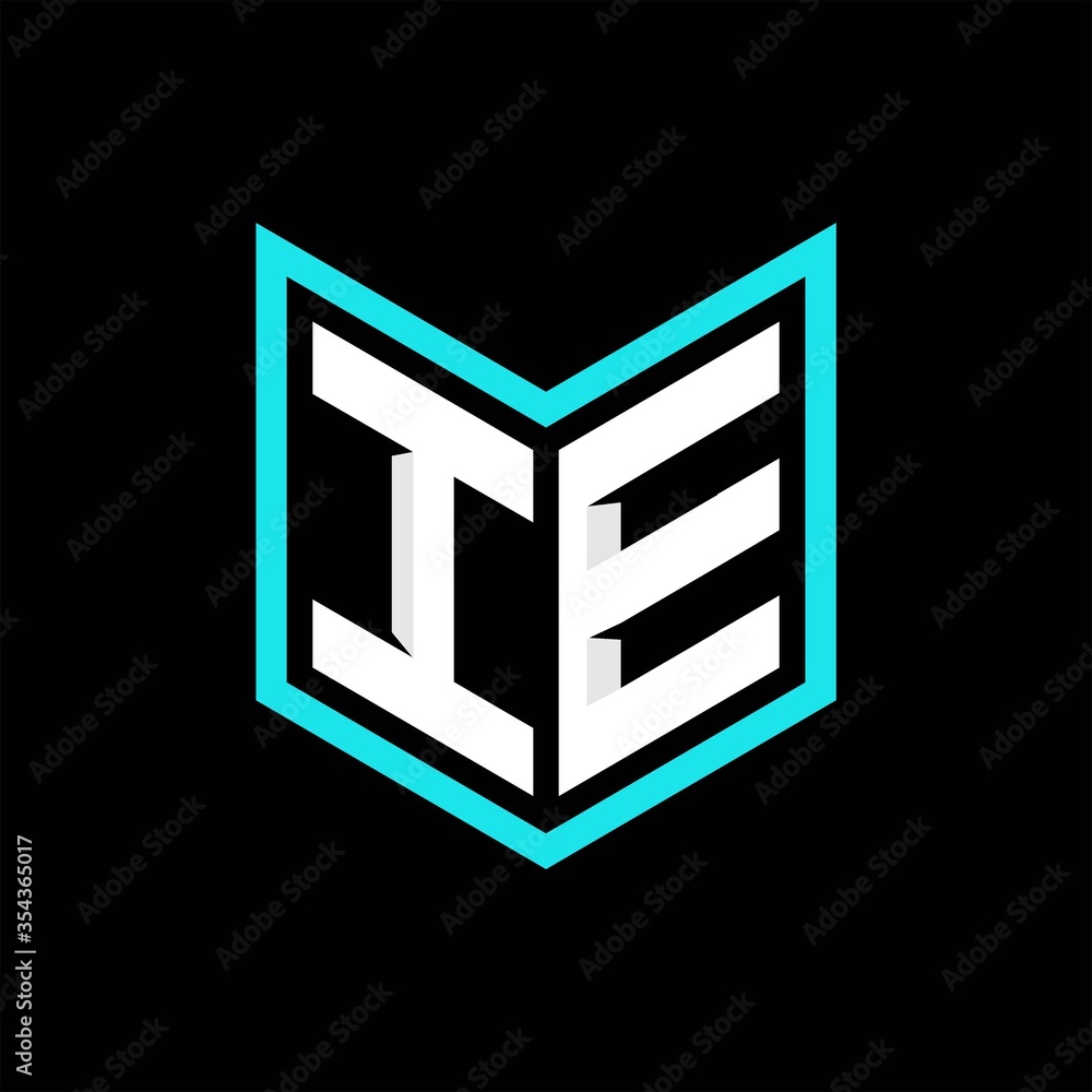 IE initial logo monogram designs modern templates. Stock Vector | Adobe ...
