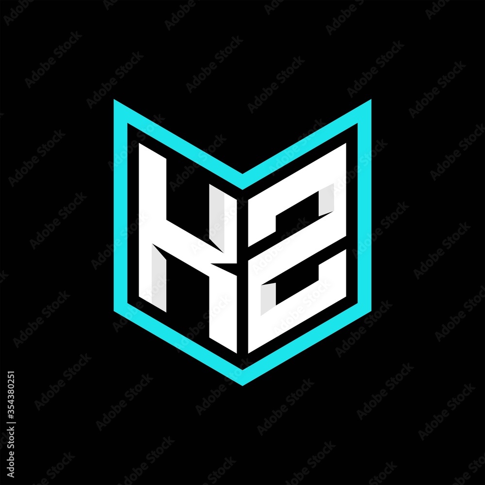 K Z initial logo monogram designs modern templates. Stock Vector ...