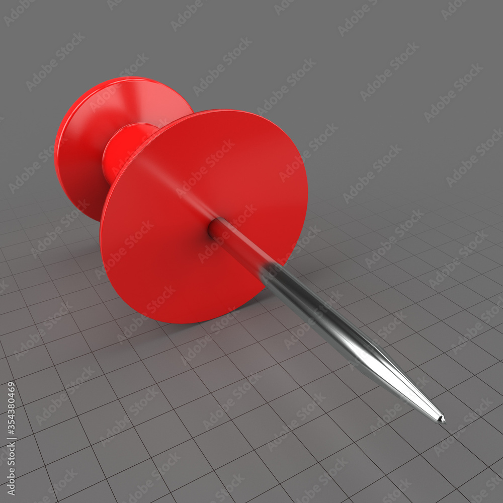 Thumb tack Stock 3D asset | Adobe Stock