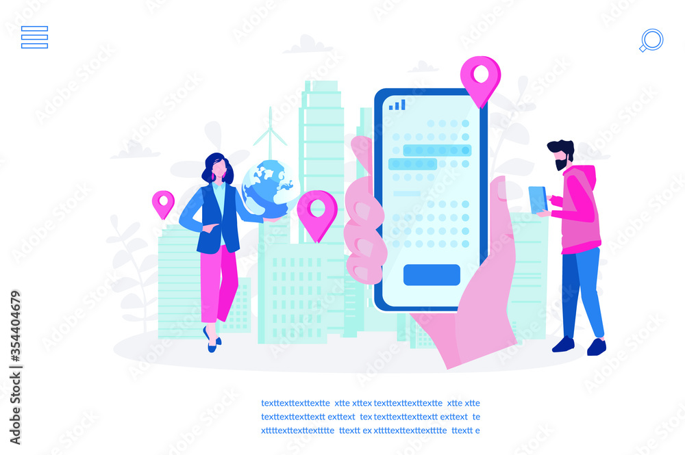 Appointment and booking application. Vector illustration for web banner ...