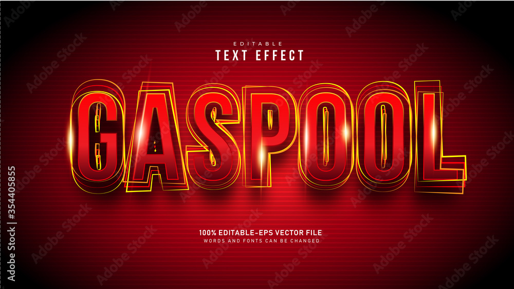 Gaspool Text Effect Stock Vector | Adobe Stock