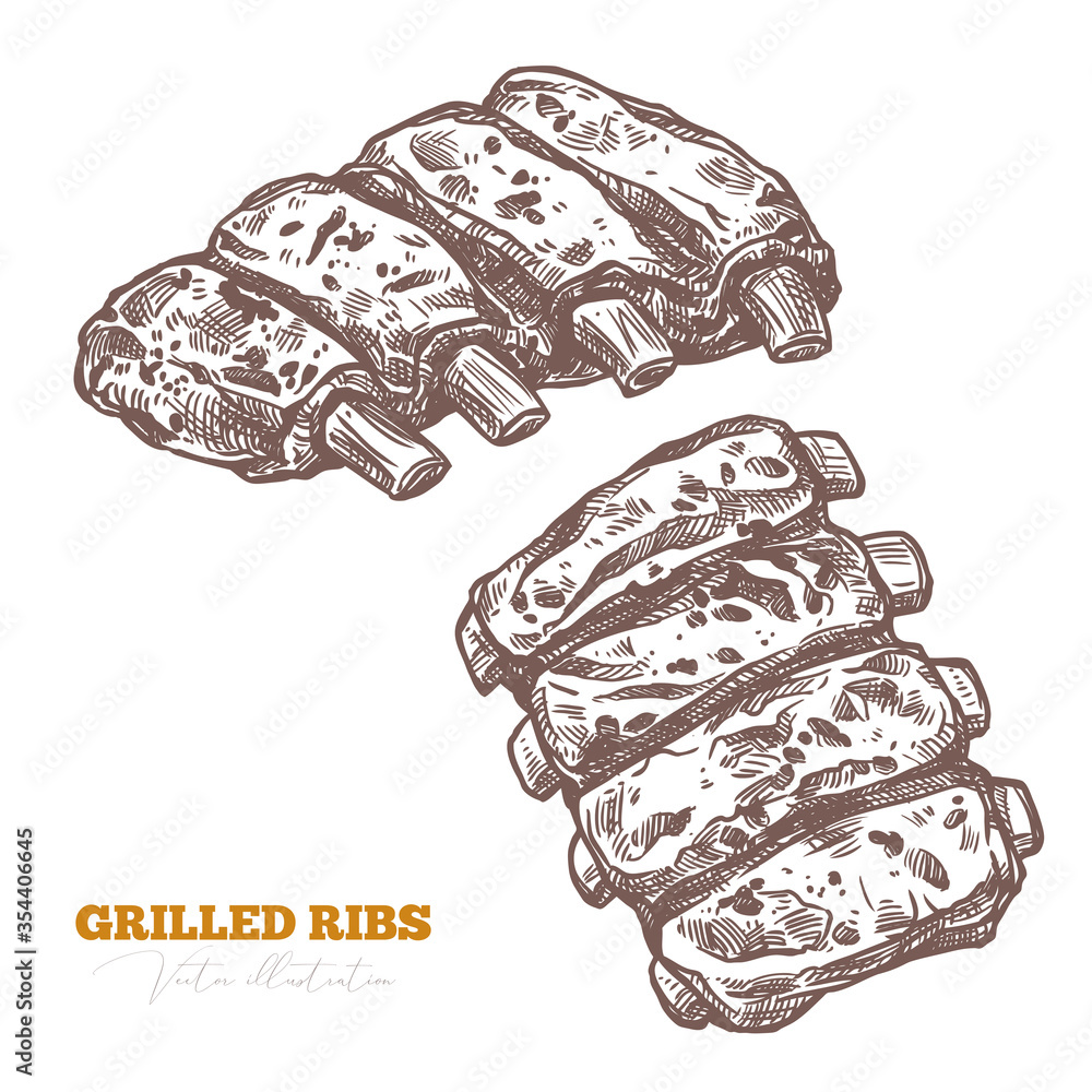 Bbq Ribs Vector