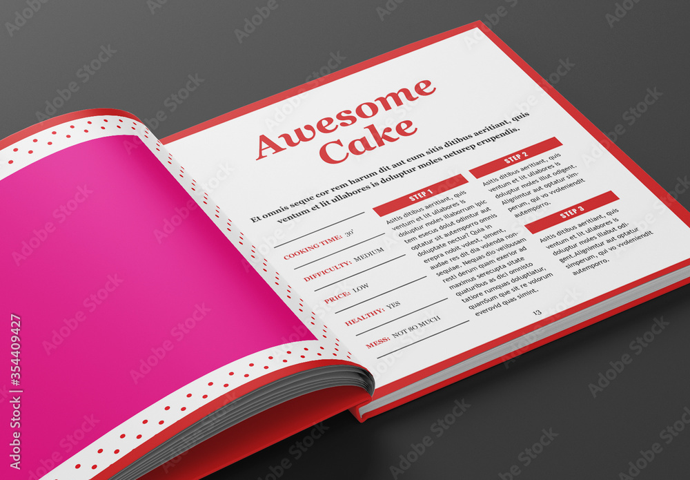 Dessert Book Layout Stock Template | Adobe Stock