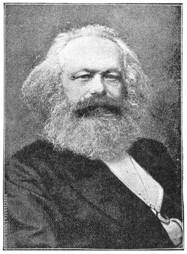 Portrait of Karl Marx - a German philosopher, economist, historian ...