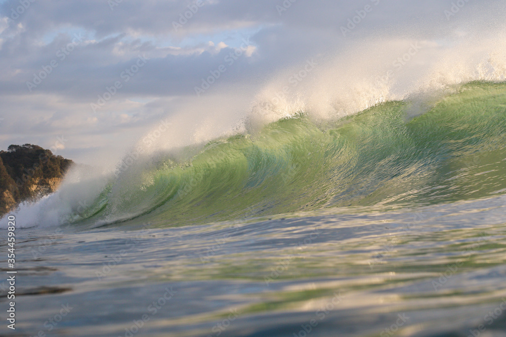 Waves breaking in Japan. The Pacific Ocean & its waves often generated ...
