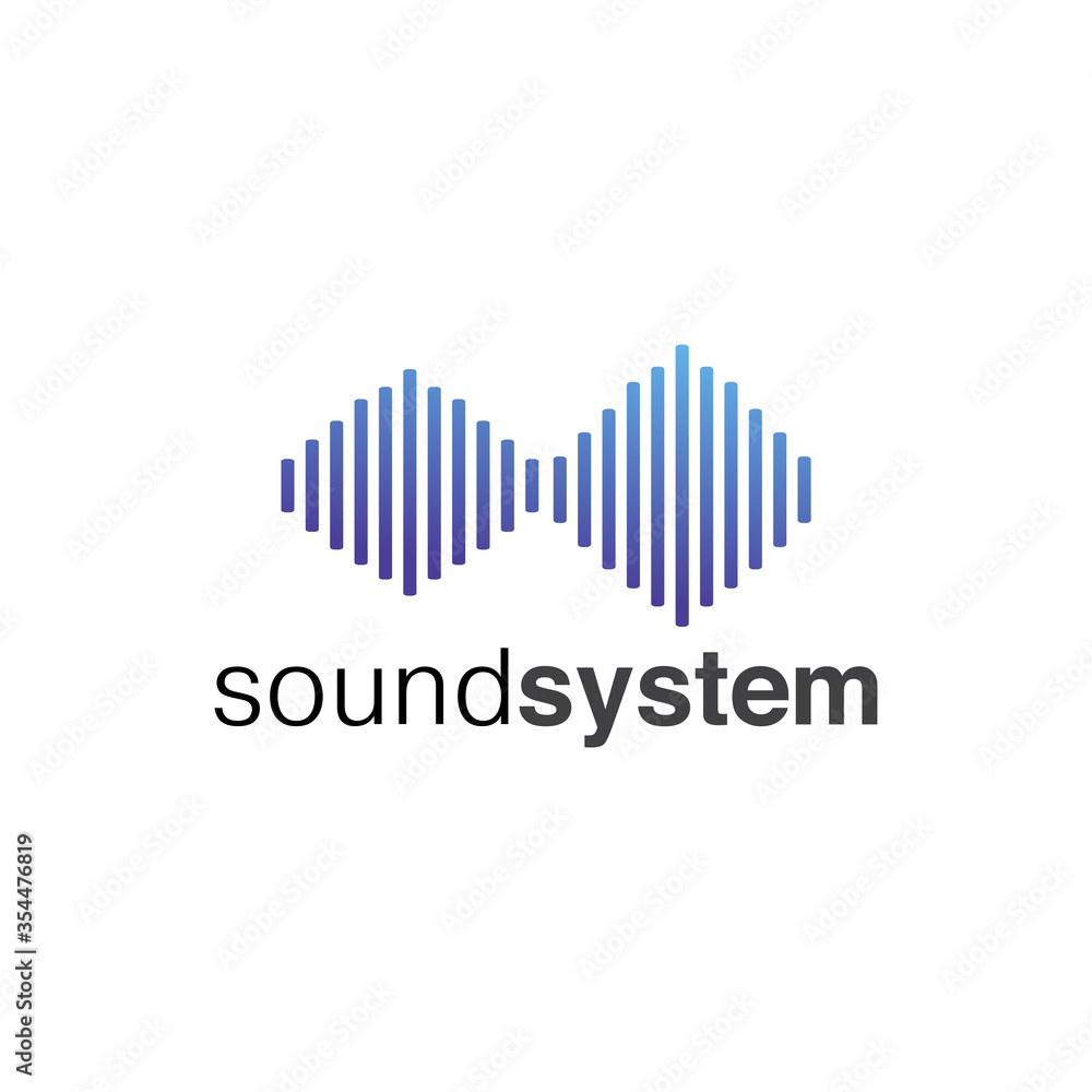 Sound Logo Concept Design Vector Stock Vector | Adobe Stock