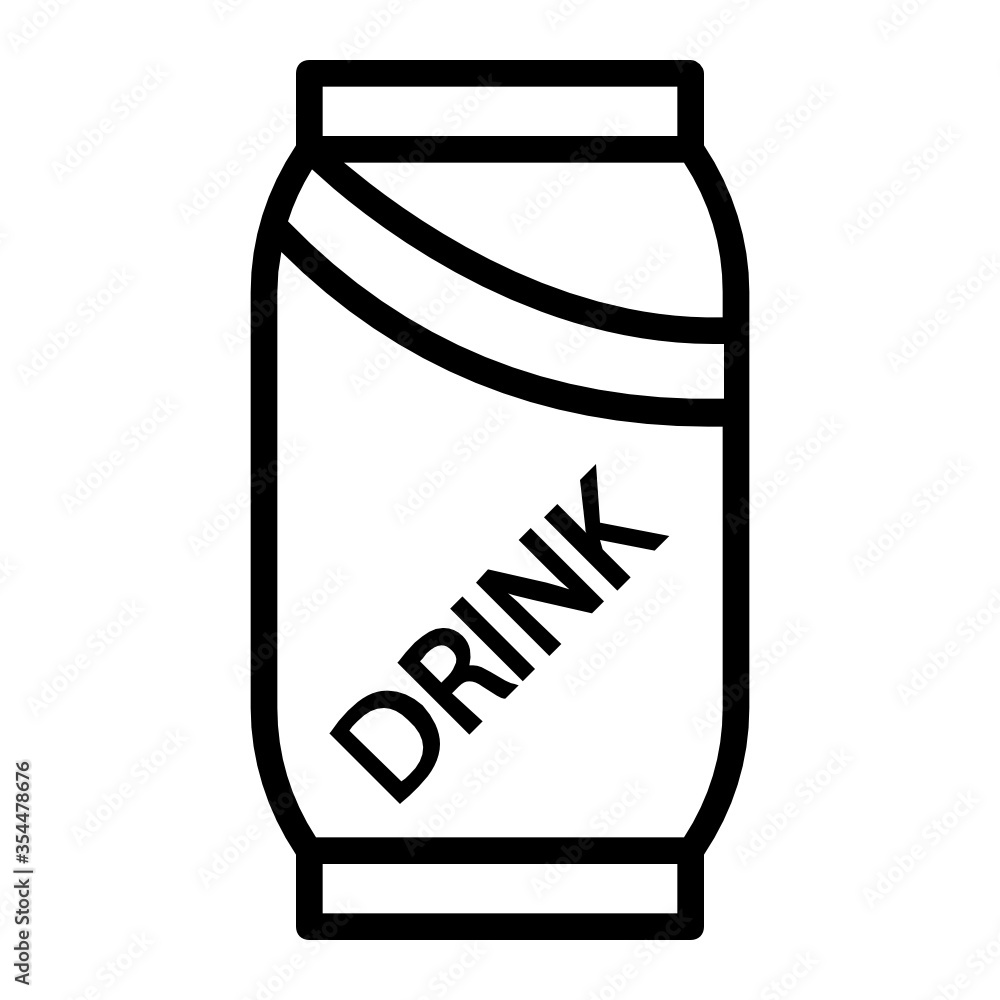 Addicted to soft drinks concept, Drinking Pop Vector Icon Design ...