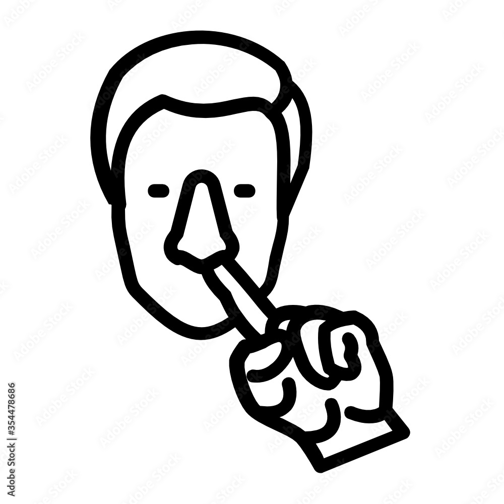 Nose picking concept vector icon design, addiction and bad habits ...