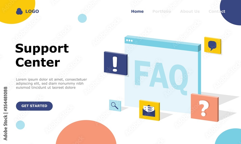 Frequently Asked Questions Vector Illustration Concept , Suitable for ...