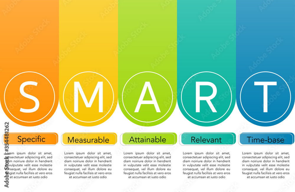 Infographic design template with SMART concept. cab be used for ...