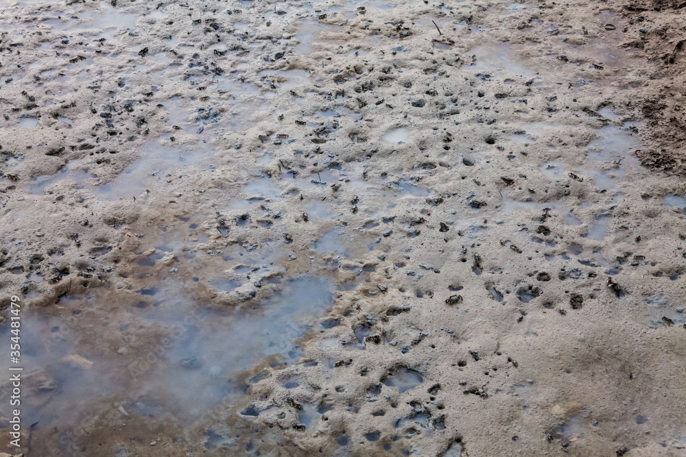 View of blurry mud texture used for clay mask in beauty products Stock ...