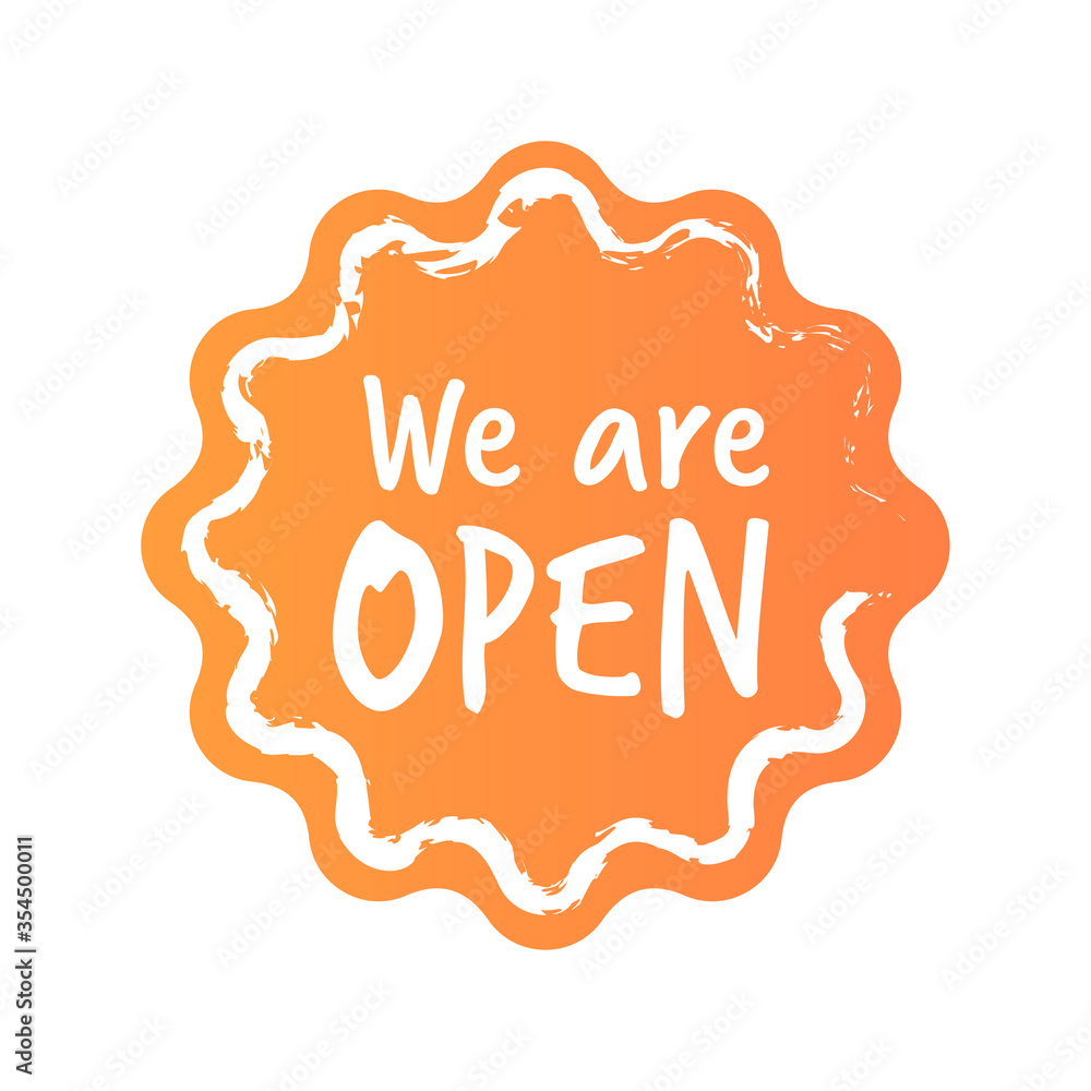 we are open sticker coronavirus quarantine is over advertising campaign ...