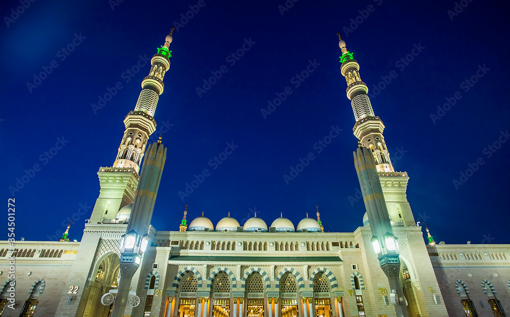 Nabawi Mosque, The Prophet Muhammad Mosque, a holy mosque for moslem ...