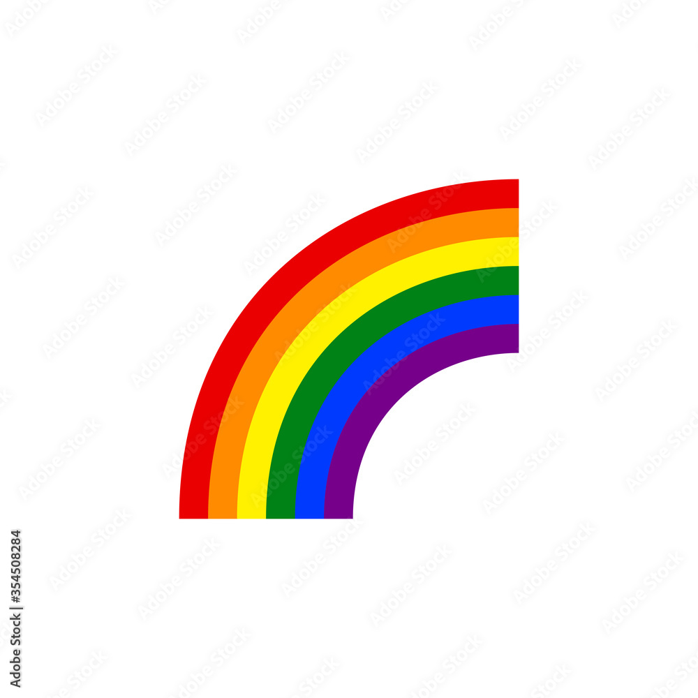 Half rainbow icon. LGBTQ symbol modern, simple, vector, icon for ...