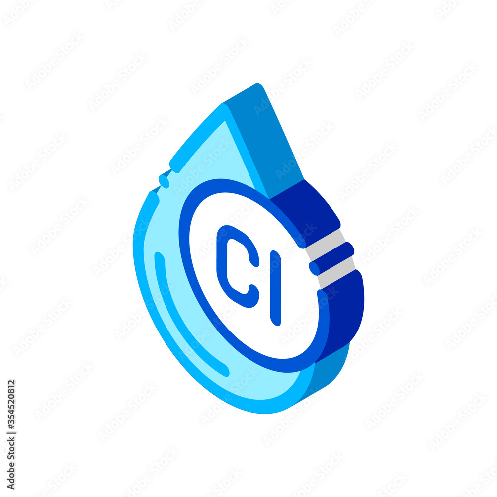 Water Cistern Tower Vector Sign isometric color isolated symbol ...