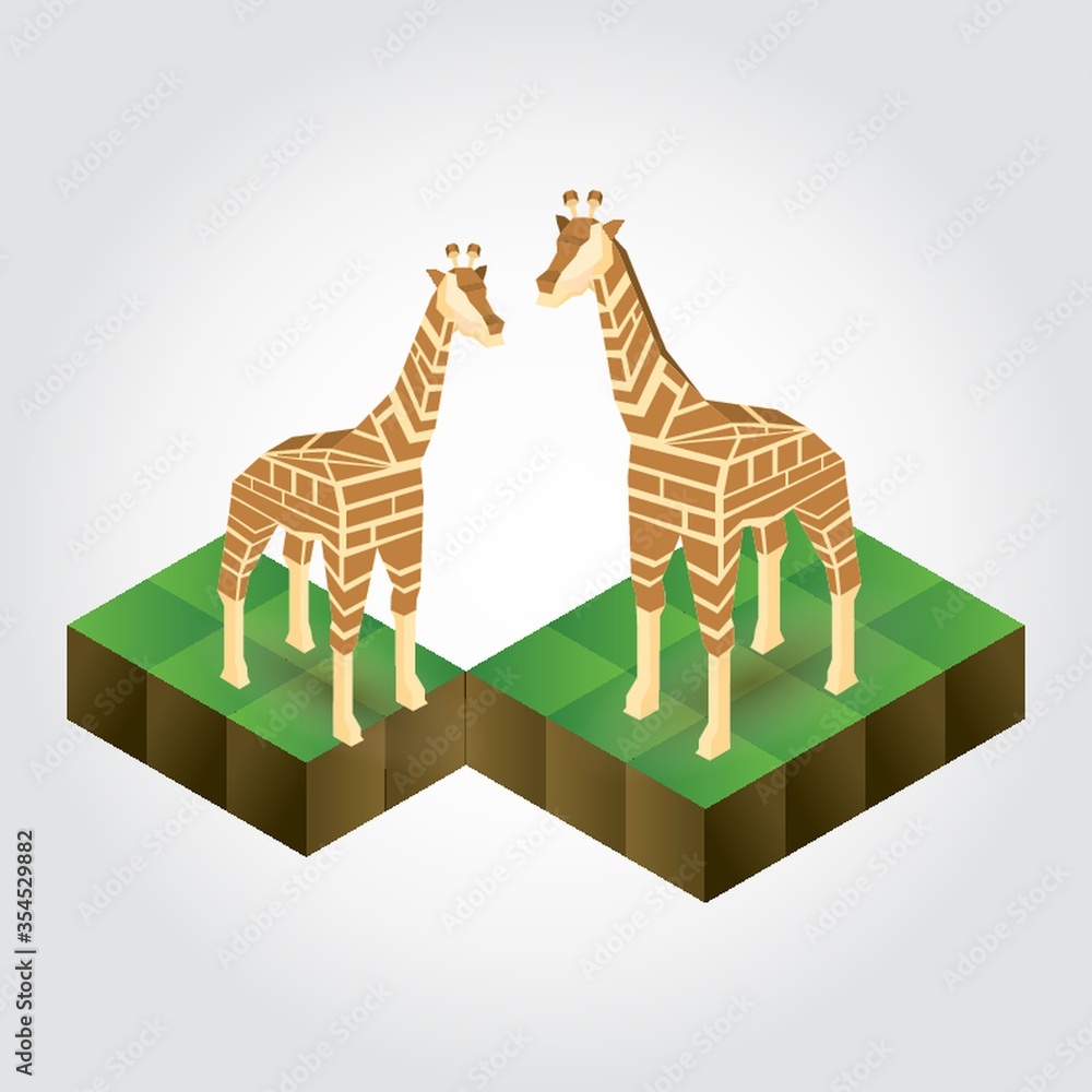 Poster Isometric giraffe – Wall Art | UkPosters