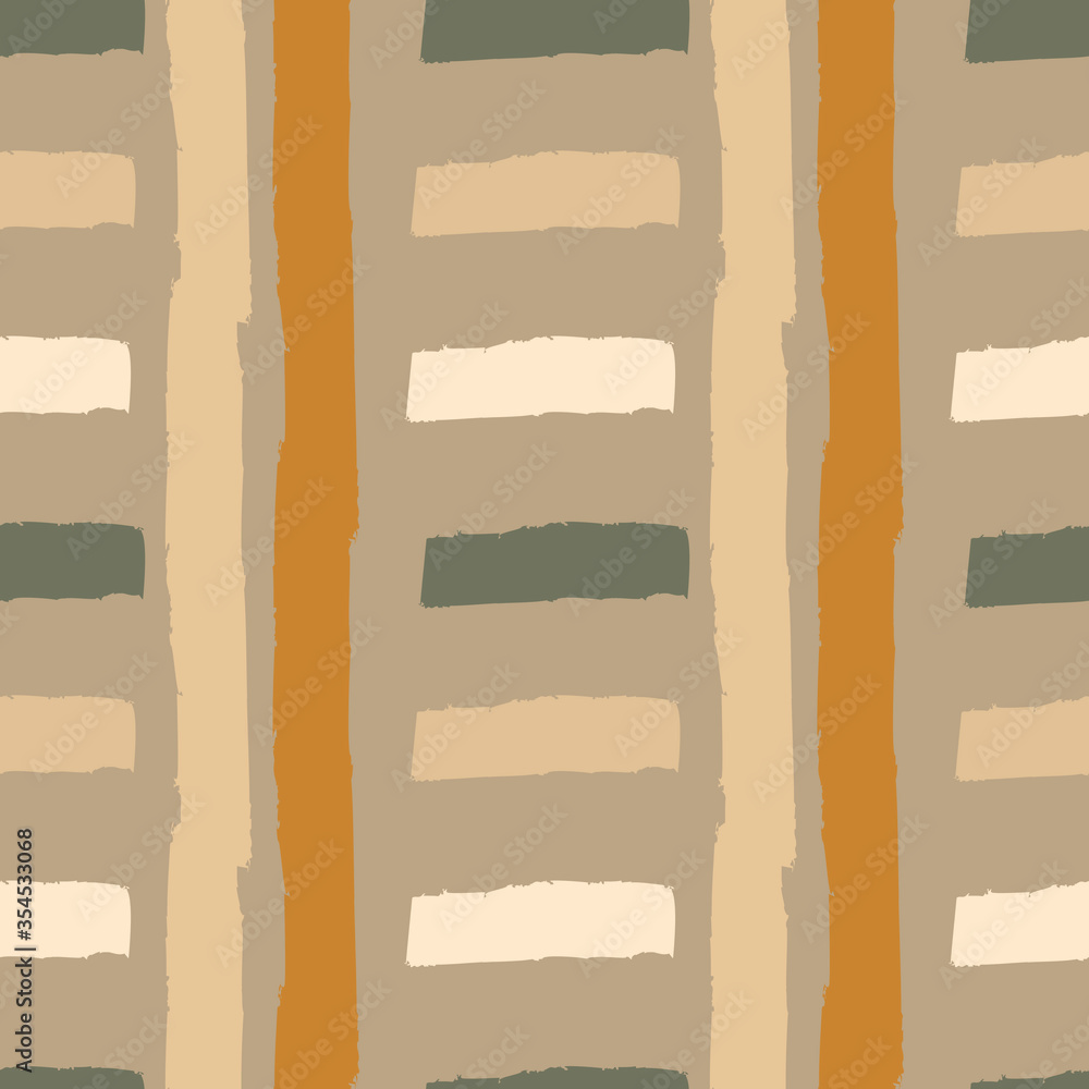 Abstract hand-drawn line seamless pattern. Can use for print, template ...