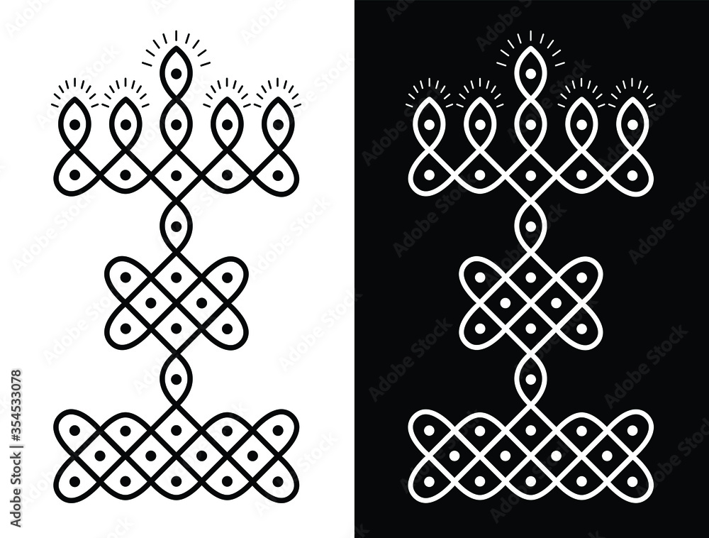 Squares, Lamps, Curved lines and Dots - Indian Traditional and Cultural ...