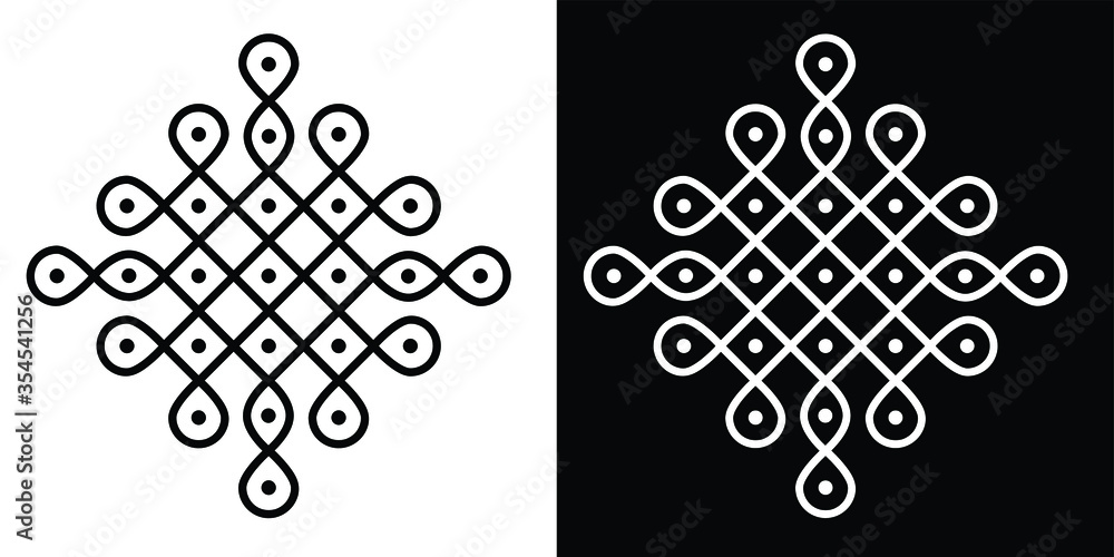 Indian Traditional and Cultural Rangoli or kolam design concept of ...