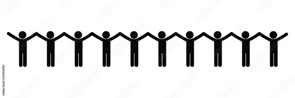 Stick Figure Group Of People