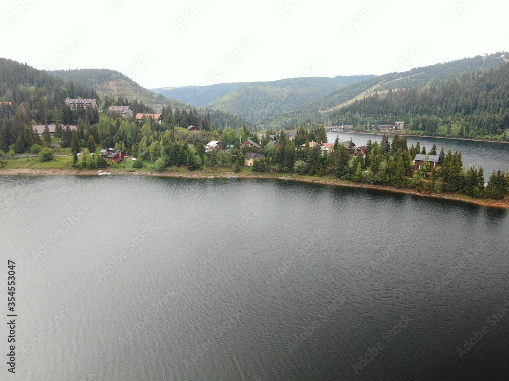 Aerial photos of lake Belis, a very beautiful place, with beautiful ...