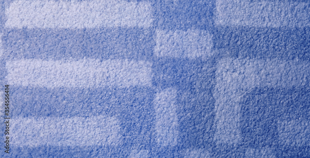 Soft blue carpet texture as background, top view. Banner design Stock ...