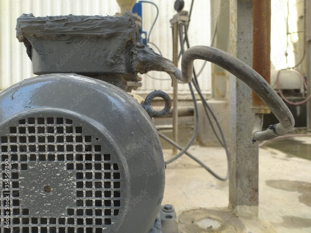 The old three phases of induction motor Stock Photo | Adobe Stock