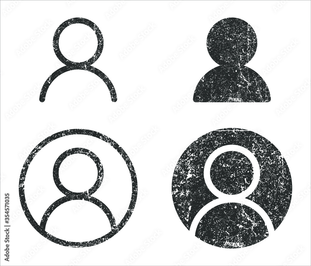 User profile login or access authentication icon button set. People ...