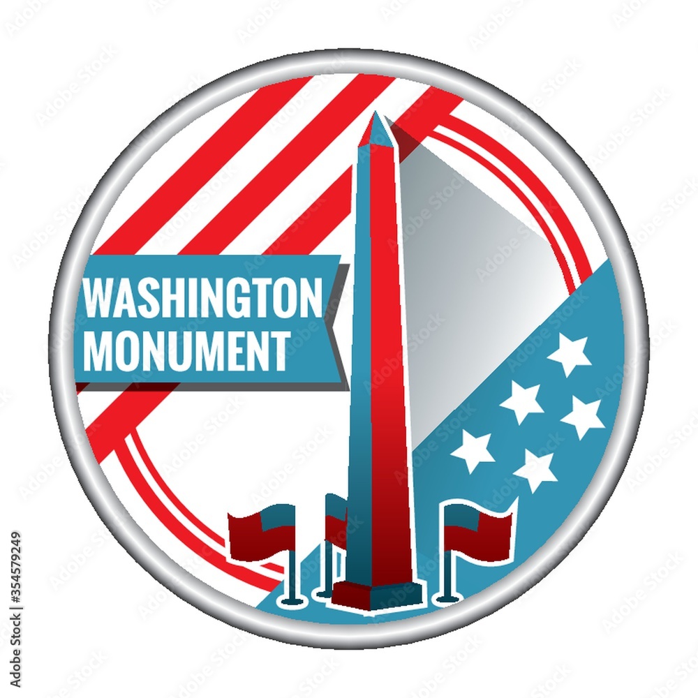 Washington monument Stock Vector | Adobe Stock