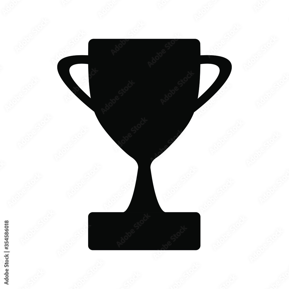 Trophy icon in trendy flat style isolated on white background. Trophy ...