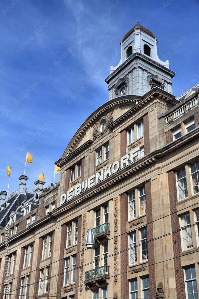 AMSTERDAM, NETHERLANDS - JULY 9, 2017: De Bijenkorf flagship department ...