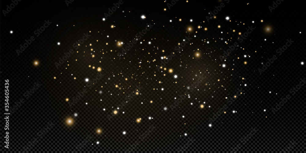 Glow light effect. Vector sparkles on a transparent background ...