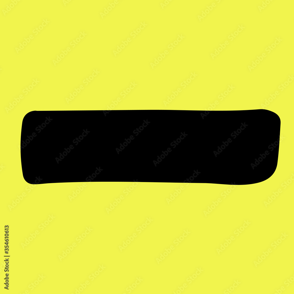 Hand drawn vector outline illustration of minus icon. Math sign ...