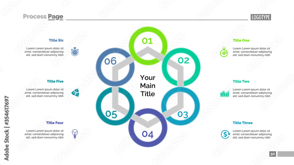 Hexagon diagram. Process chart, cycle graph, layout. Creative concept ...