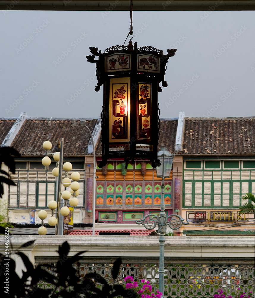 chinese lantern in The Blue Mansion in George Town, Penang, Malaysia ...