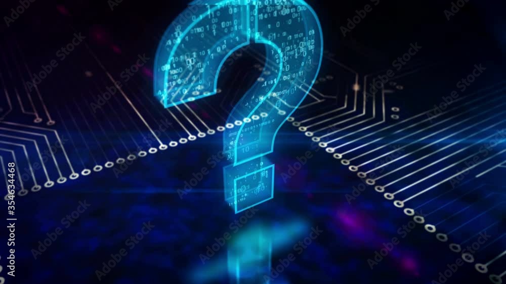 Question mark 3d. Quest sign, searching, help, knowledge and problem ...