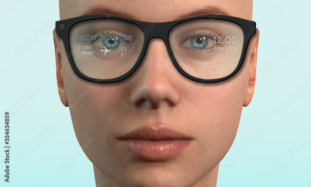 New modern smart glasses.Smart glasses and augmented reality concept ...