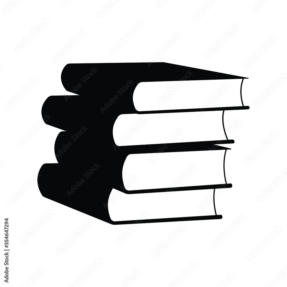 Stack of book icon. Book icon vector illustration on white background ...