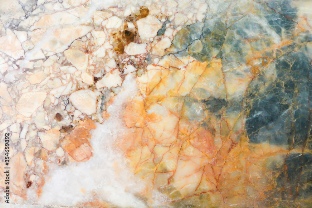 Blue Orange and white marble luxury wall texture with natural line ...